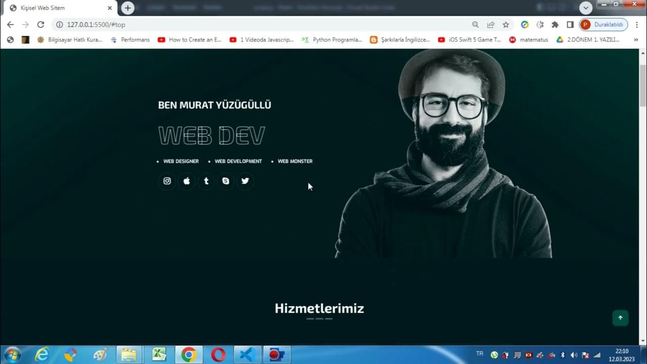 Html Ve Css Kullanarak Responsive Kişisel Portfolio Web Sitesi Yapımı Proje Tanıtımı Ders 1