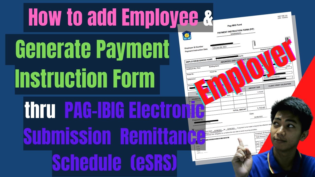 HOW TO ADD EMPLOEES AND GENERATE {PIF} THRU PAG-IBIG {eSRS} || EMPLOYER ...