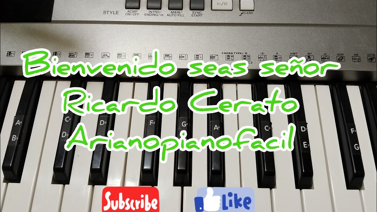 Bienvenido seas señor- Ricardo Cerato Tutorial Piano Facil En vivo - YouTube