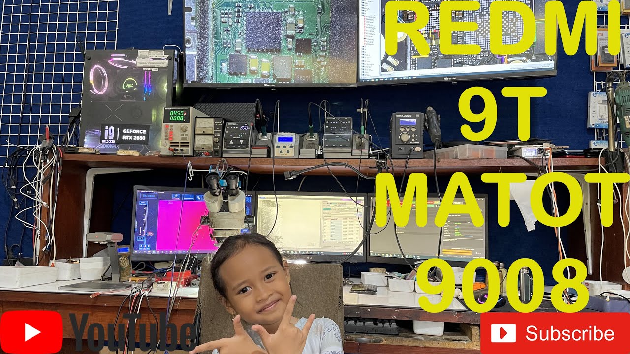 Xiaomi Redmi 9T mati total stuck 9008 CPU reball - YouTube