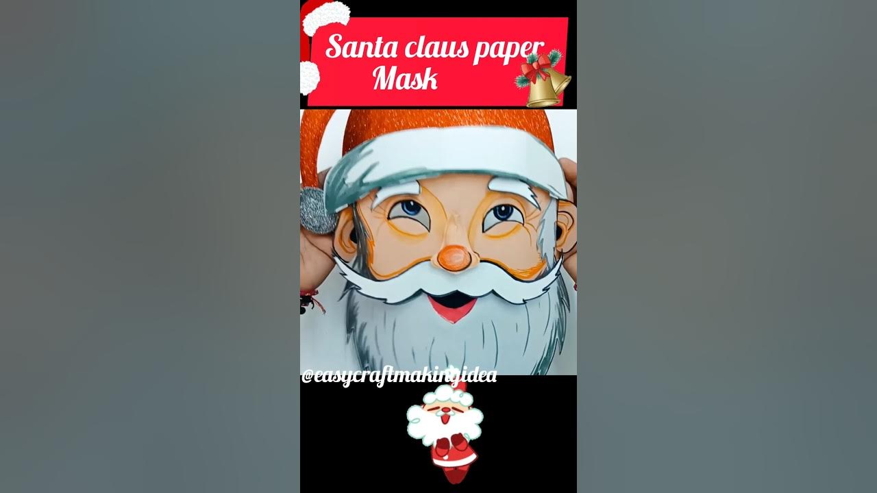 Santa Claus paper mask step by step | santa Claus mask #christmas# ...