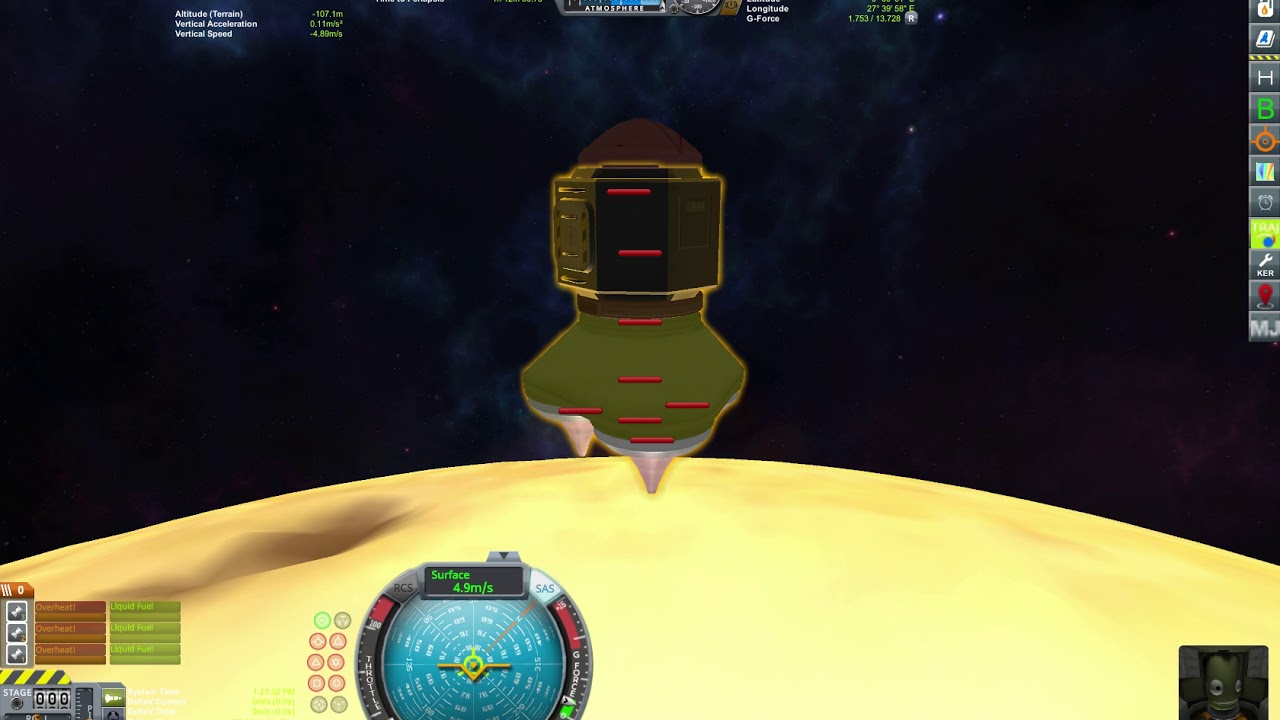 KSP landing on the Sun - YouTube