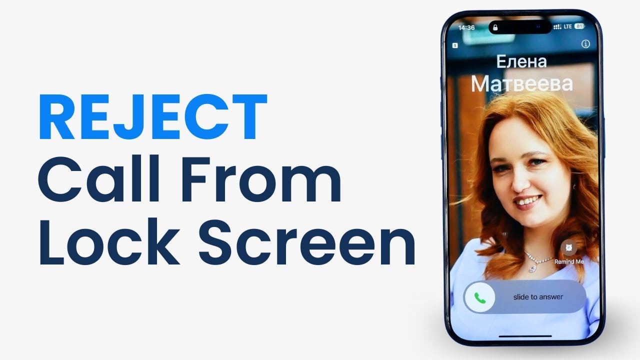 How to Reject Incoming Call From Lock Screen on iPhone - YouTube