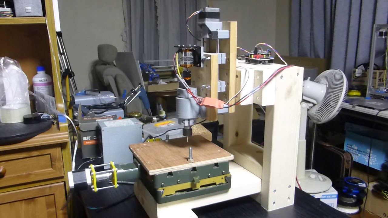 Home Made CNC ROUTER using PROXXON cross table KT150 (7) All Axis ...