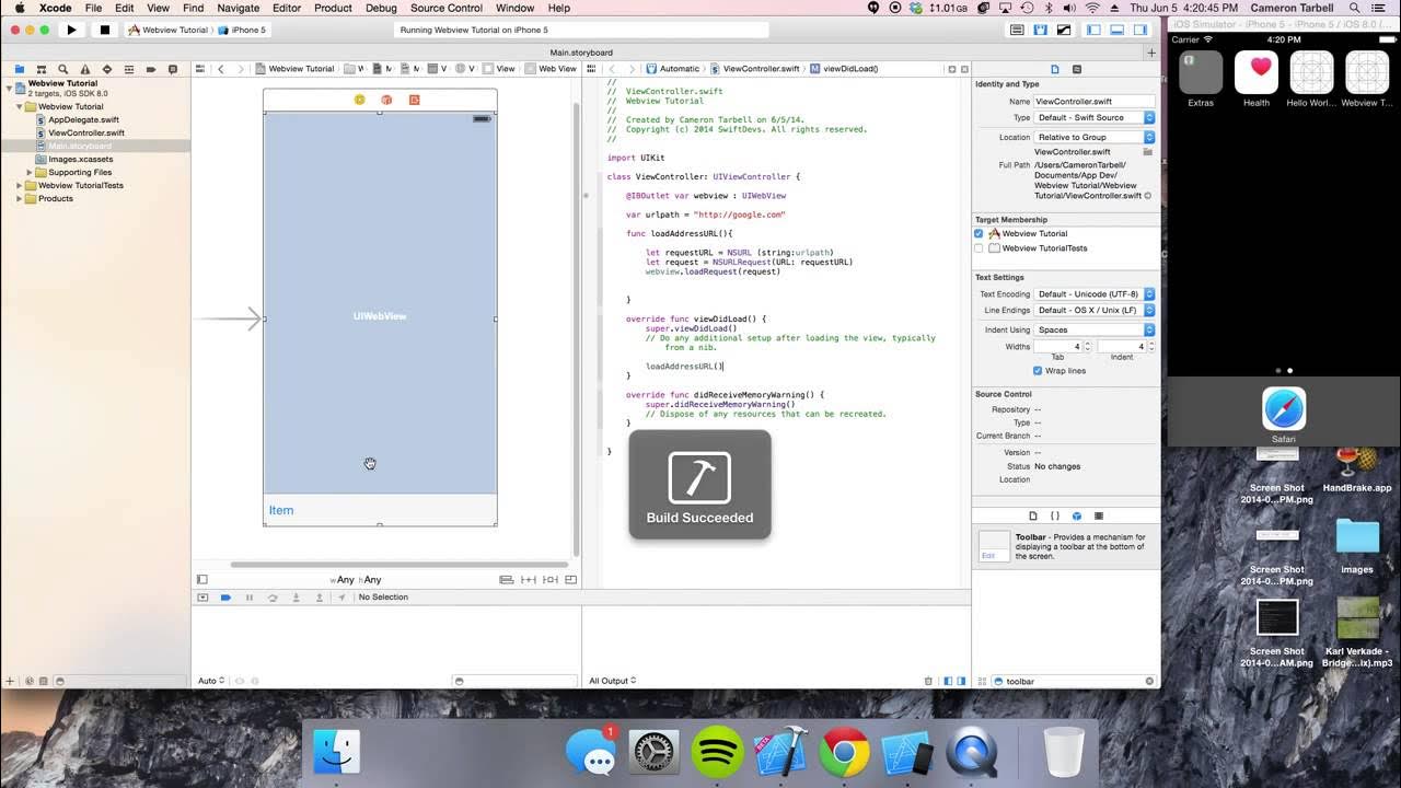 Swift Webviews Tutorial Youtube