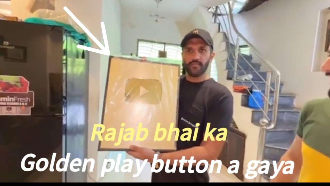 RAJAB Bhai KA GOLDEN PLAY BUTTON AA GAYAA ALHAMDULILAH 🤩🤲 #rajabfamily ...