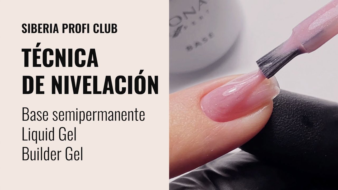 Como hacer nivelación de uñas con Base semipermanente, Luquid Gel ...