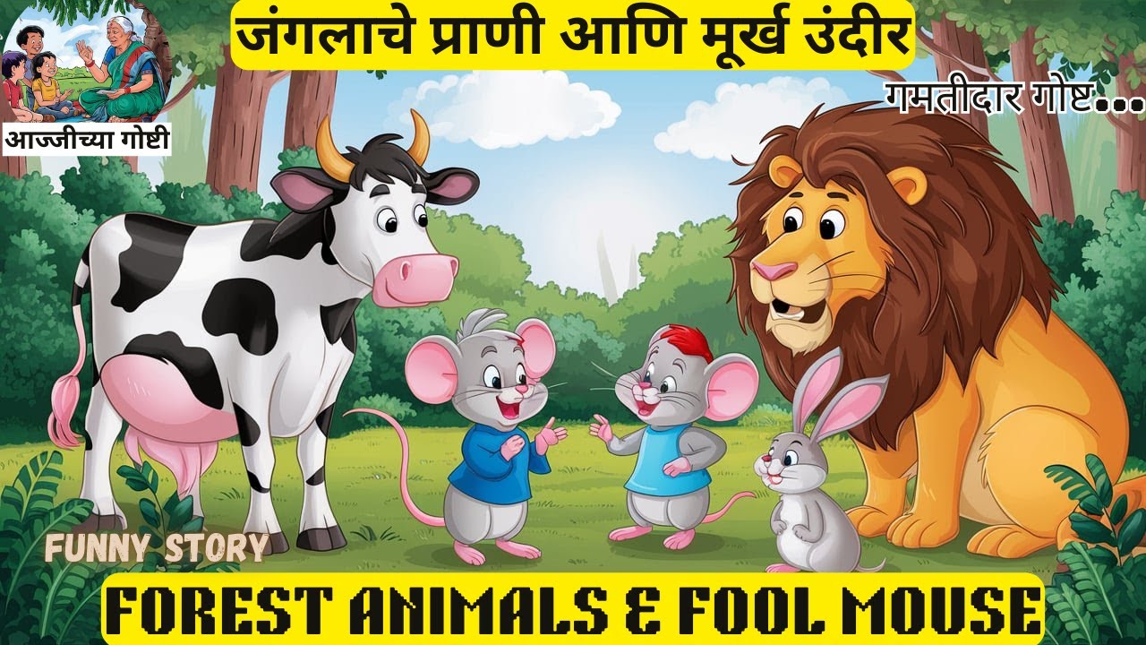 जंगलचे प्राणी आणि मूर्ख उंदीर | chhan chhan goshti | पंचतंत्र | CARTOON ...