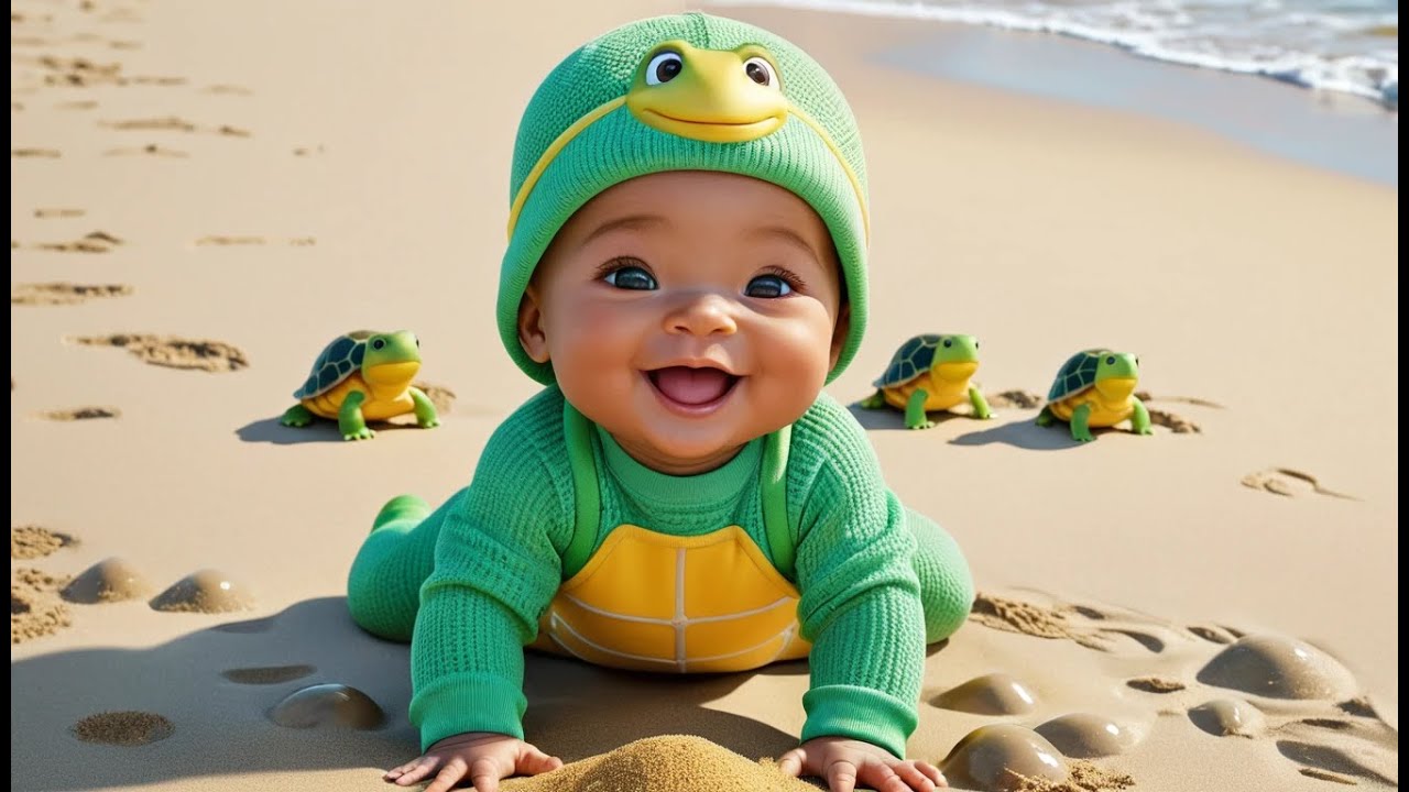 🐢 Baby Turtles Marching in Ocean Bay 🌊🎶 | Fun ABC, Numbers & Colors ...