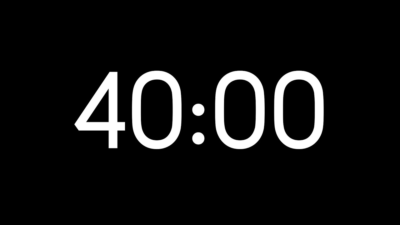 40 Minute Countdown Timer | 40분 카운트다운 타이머 | 40分钟倒计时计时器 | 40分カウントダウンタイマー ...