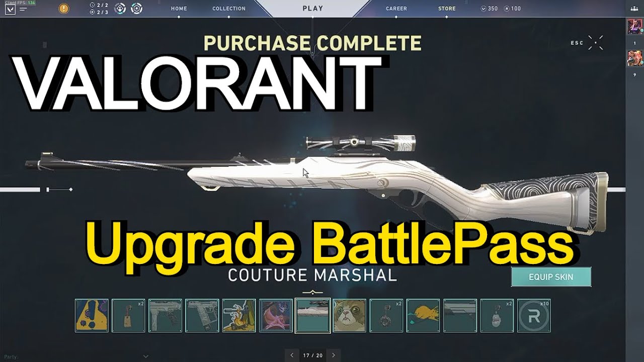 VALORANT Buying Upgrade BattlePass Daming Skins! - YouTube