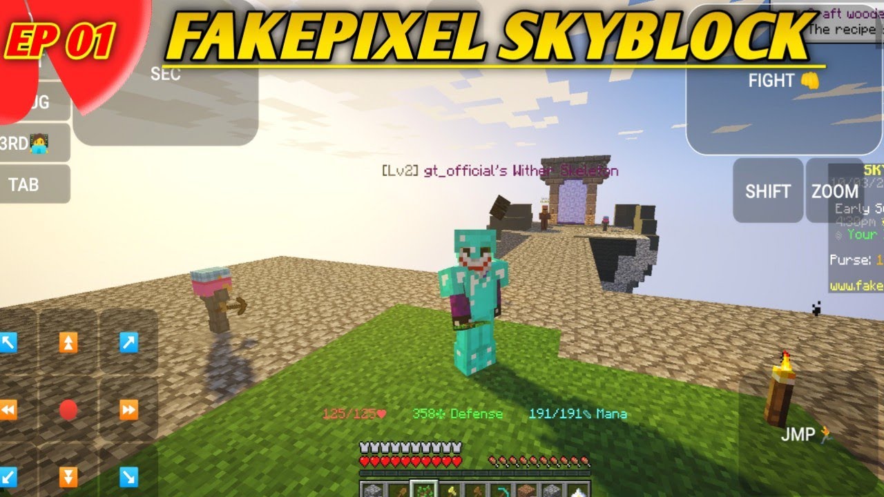 fakepixel skyblock ep 01 | how to play hypixel in mcpe | how to become ...