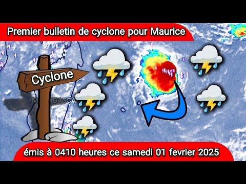 cyclone pour Maurice émis à 0410 heures ce samedi 01 fevrier 2025 - YouTube