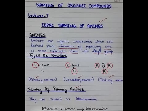 IUPAC Naming of Amines | Naming Organic Compounds 07 - YouTube
