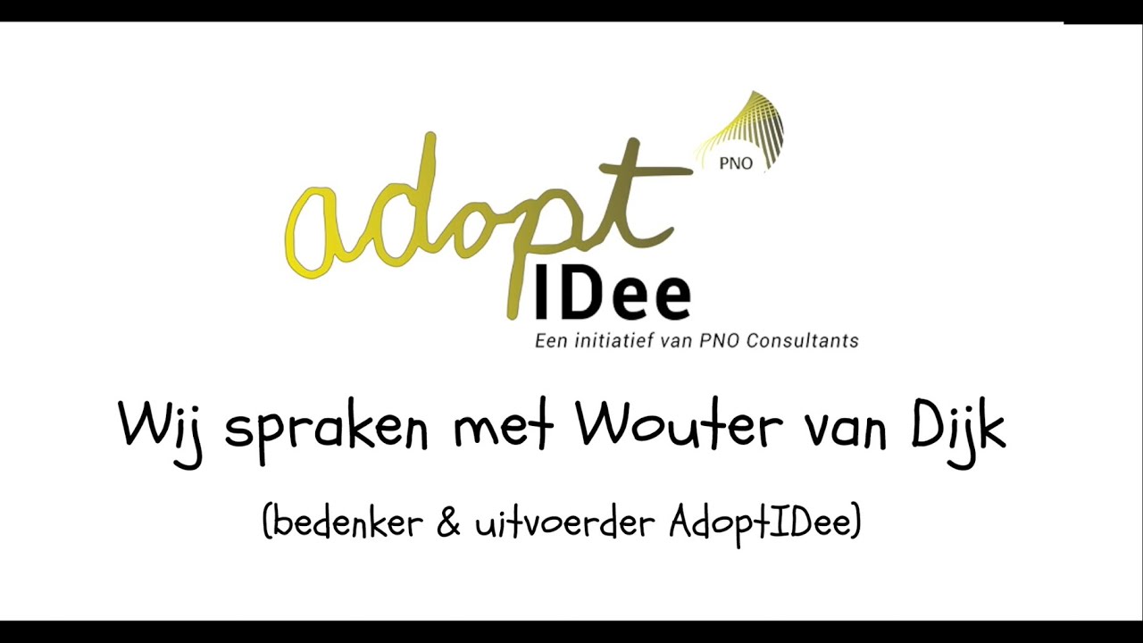 Het Idee Achter AdoptIDee: Wouter van Dijk - YouTube