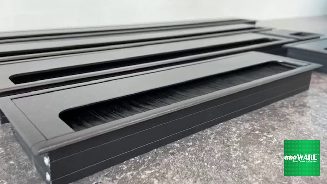 ecoWARE Rectangle Wire Cover (Aluminium / Black) - YouTube