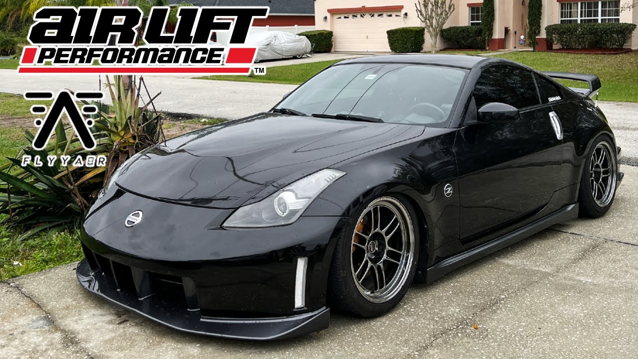 BAGGED MY NISMO 350Z ON AIR LIFT 3P AIR SUSPENSION! - YouTube