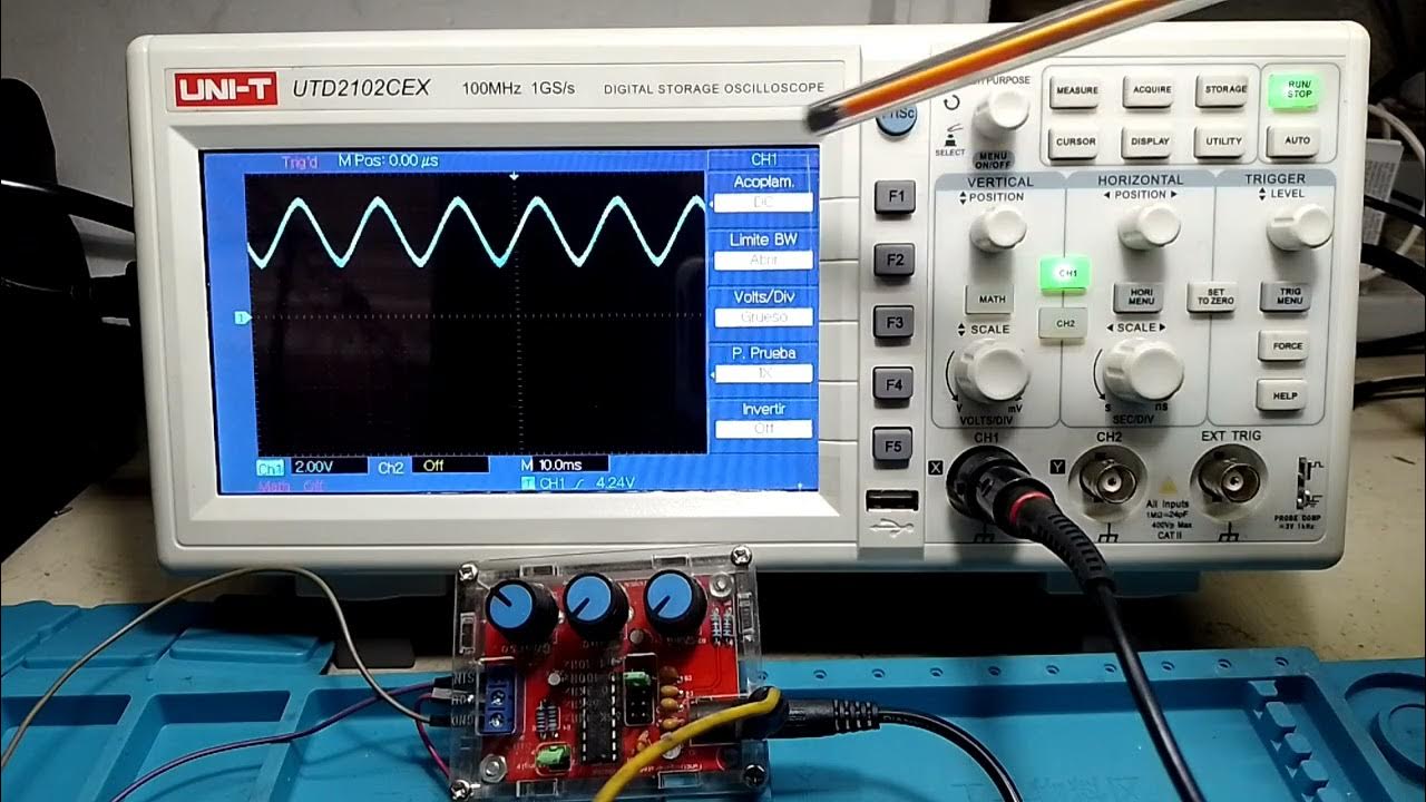 Mediciones con osciloscopio - Uso del trigger y comandos AC/DC - YouTube