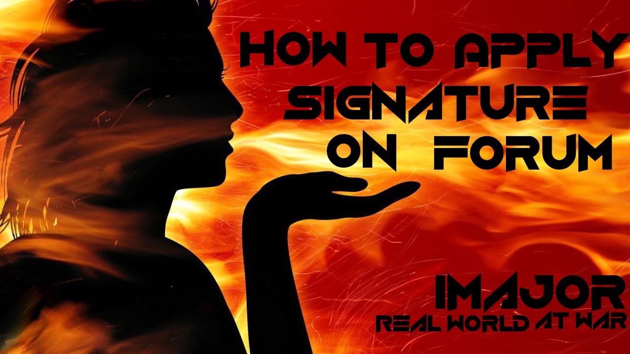 [SA:MP]How to apply signature on forums[RWW] - YouTube
