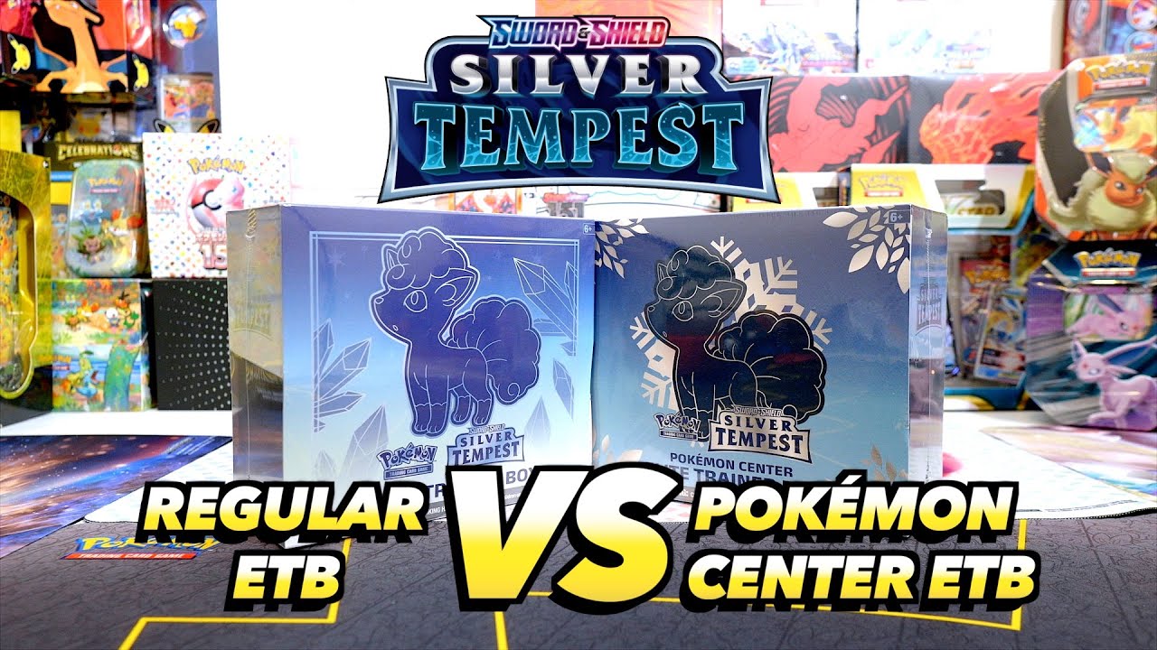 SLIPPERY PULLS... | Pokémon Center ETB vs Regular ETB Silver Tempest ...