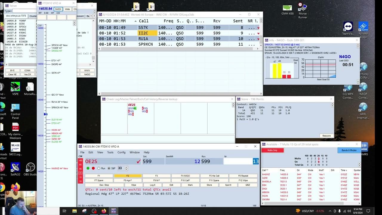 WAE CW CONTROL Z N1MM TO SEND QTC - YouTube