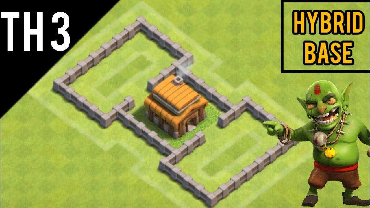 Amazing !!! NEW BEST TH 3 TROPHY Base 2022!! ||Town Hall 3 Hybrid Base ...