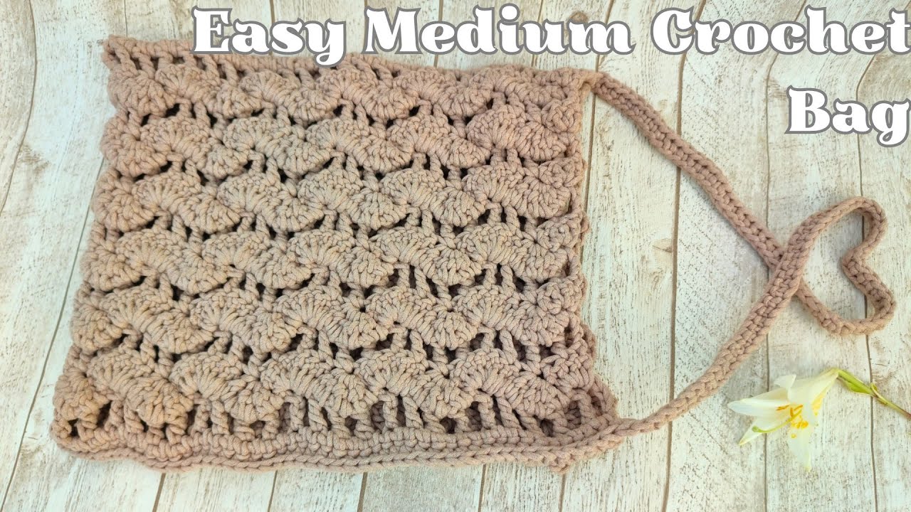 Wave Market Bag Free Crochet Pattern | Easy Crochet Crossbody Bag Free ...