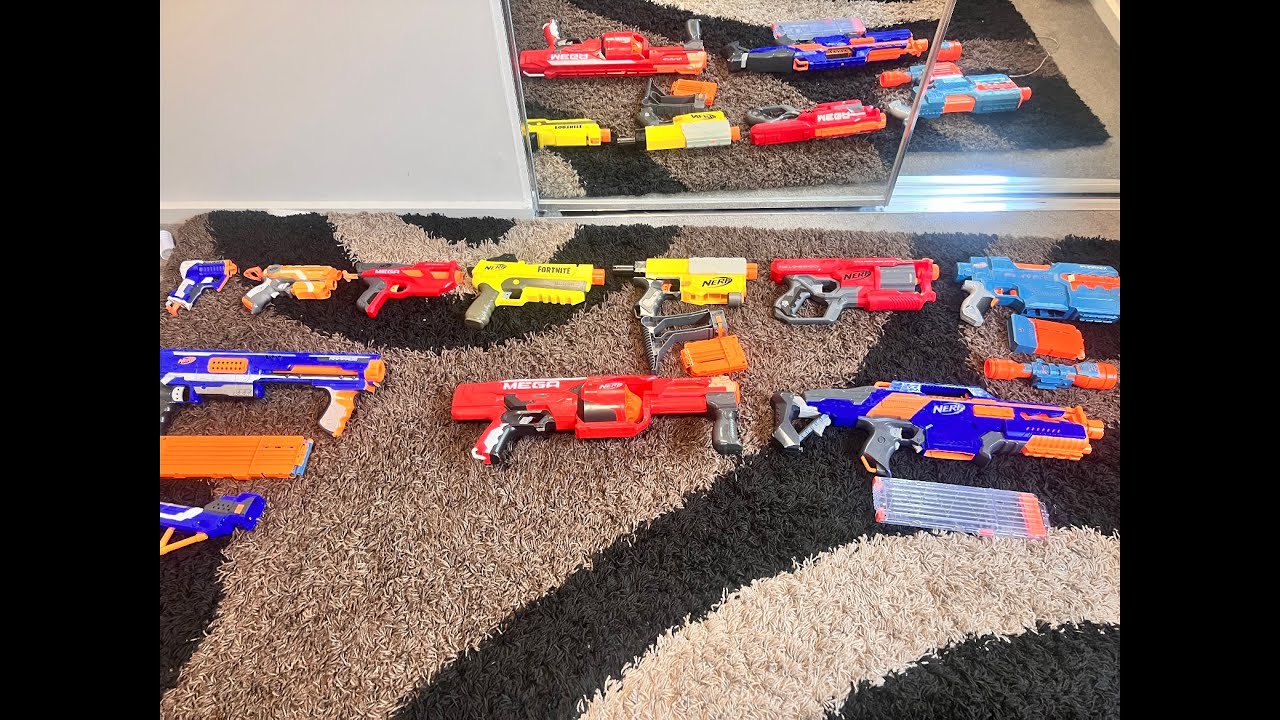 Shooting all my nerf guns - YouTube