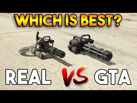 GTA 5 MINIGUN VS REAL MINIGUN