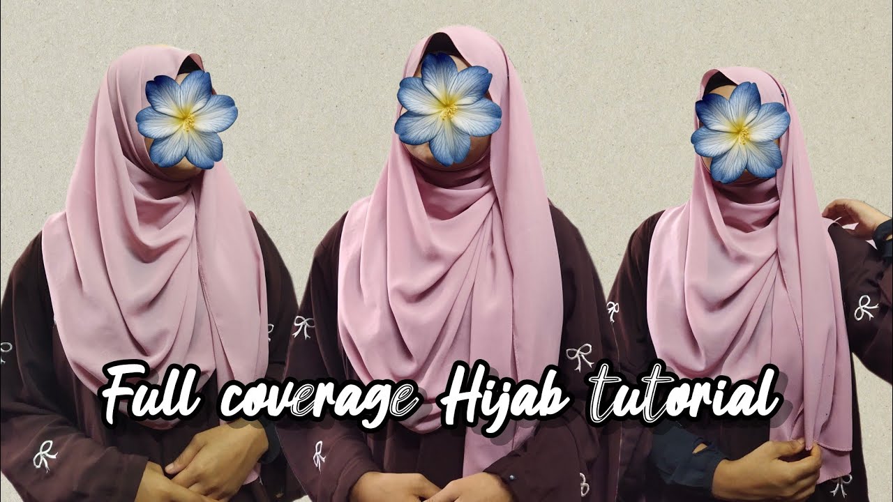 Full coverage Hijab tutorial || easy hijab tutorial 💗 - YouTube