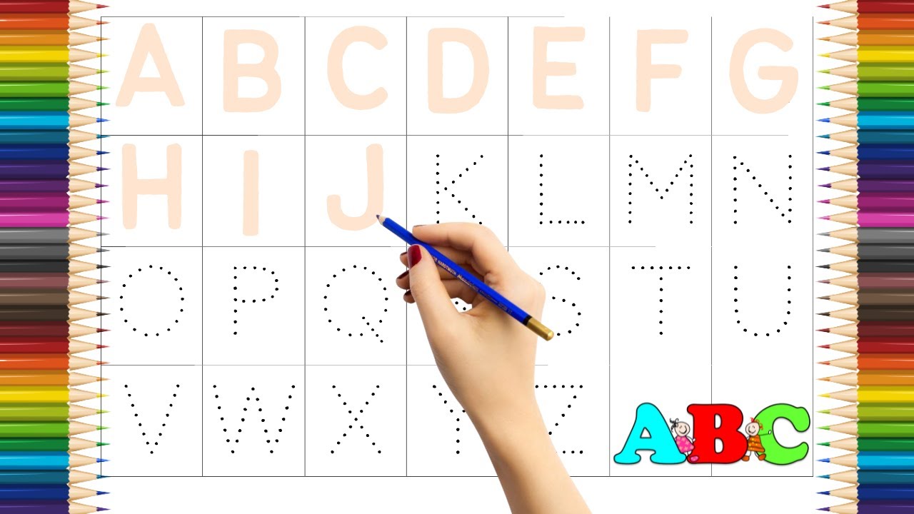 Coloring A to Z | A to Z worksheet | Alphabets A to Z | ABCD Drawing ...