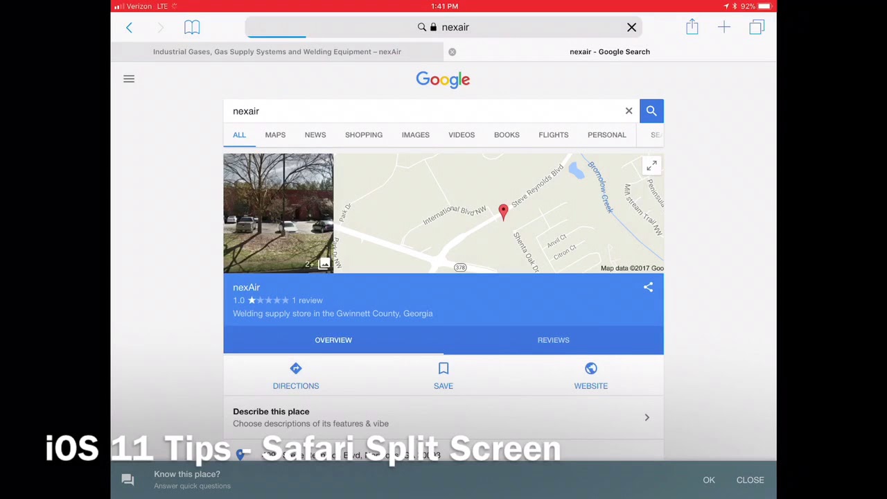 iOS 11 Tips - Safari Split Screen - YouTube
