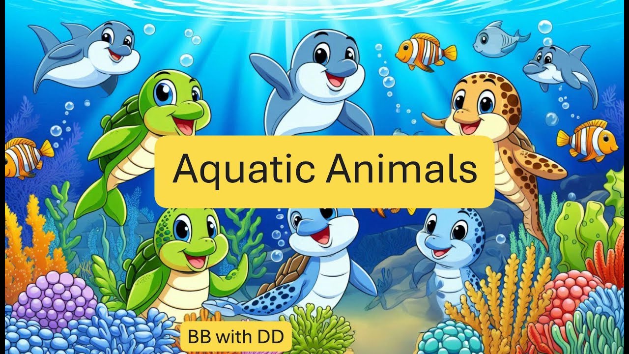 Learn Aquatic Animals - Kids Learning Video about Aquatic Animals - YouTube
