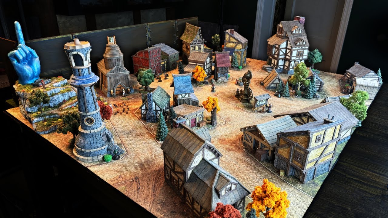 I Set Village Scene for my D&D Game! - YouTube