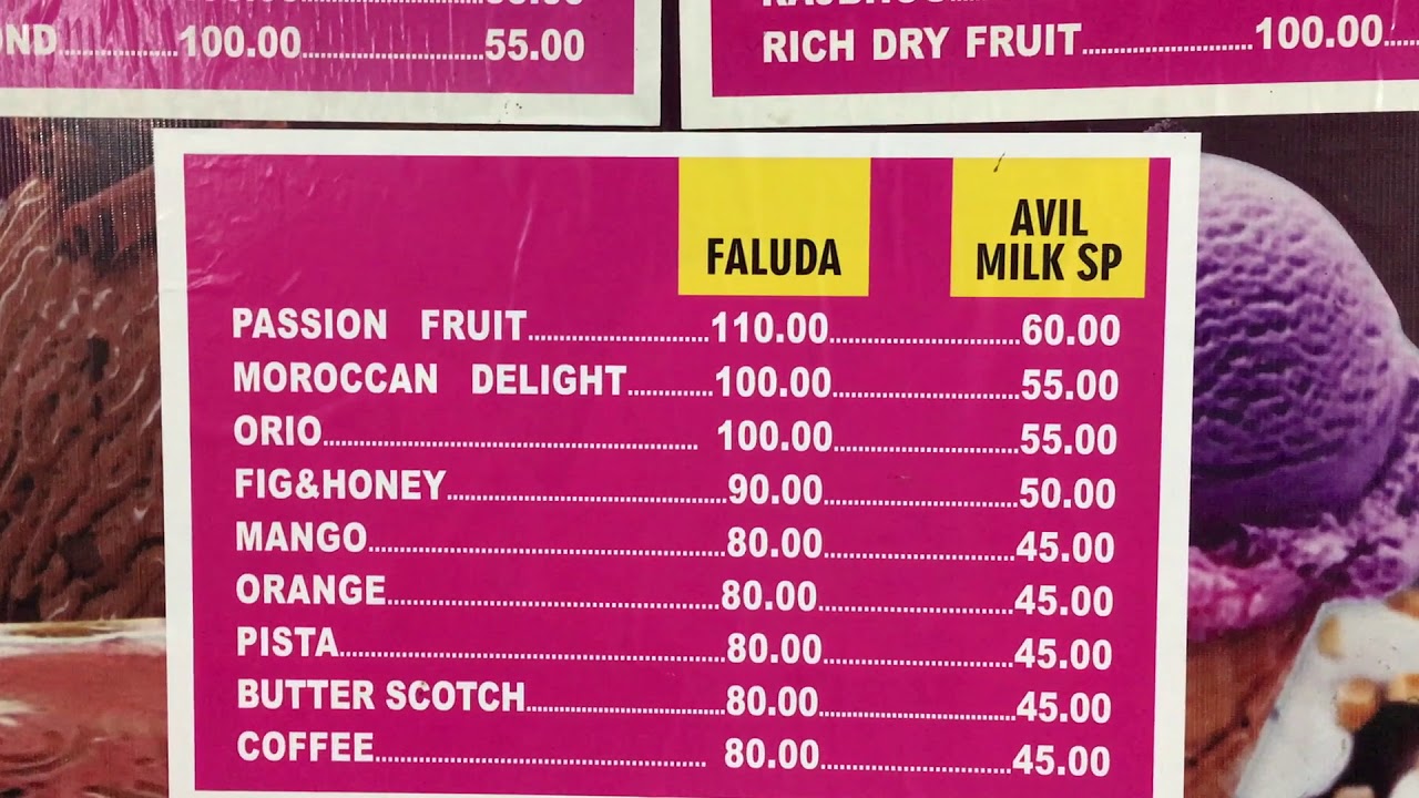 18 + varieties of Avil milk with ice-cream - YouTube