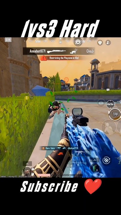 1vs3 clutch 😱 #pubgmobile #bgmi #shorts #1vs3clutch #gaming #pubg #raresabirgaming # ...