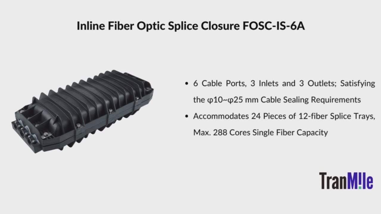Inline Fiber Optic Splice Closure FOSC IS 6A - YouTube