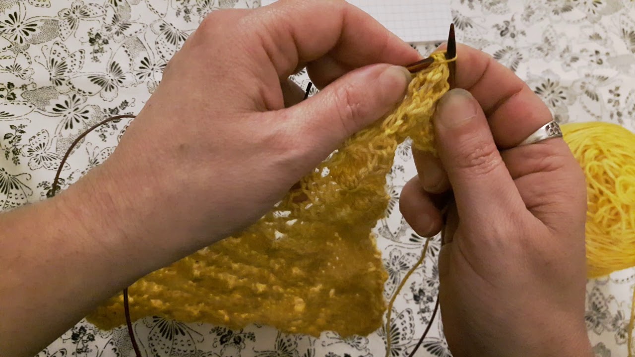 How To Knit the Wrapped Stem Stitch - YouTube