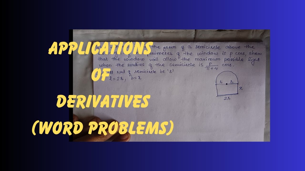 STD XII Maths/Applications of derivatives/word problems /Goa board/CBSE ...