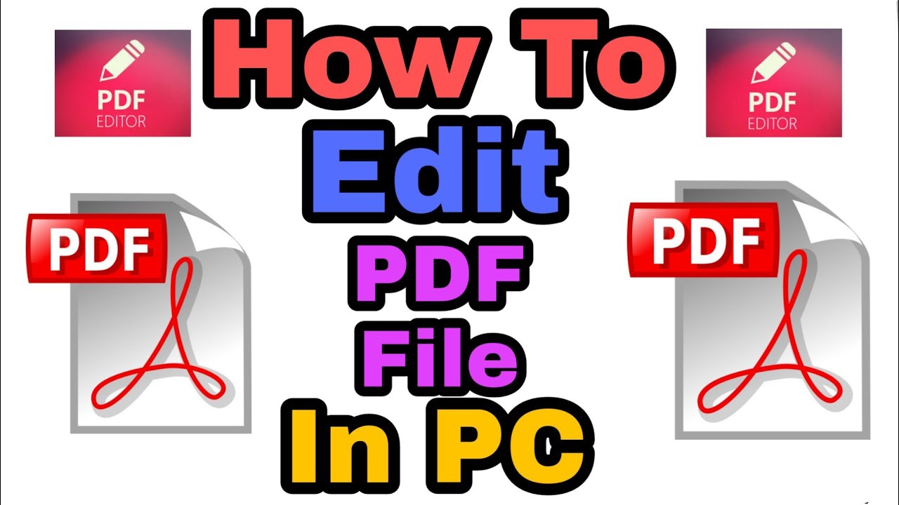 How To Edit PDF File In Pc || PDF Professional Editor App In PC|| In ...