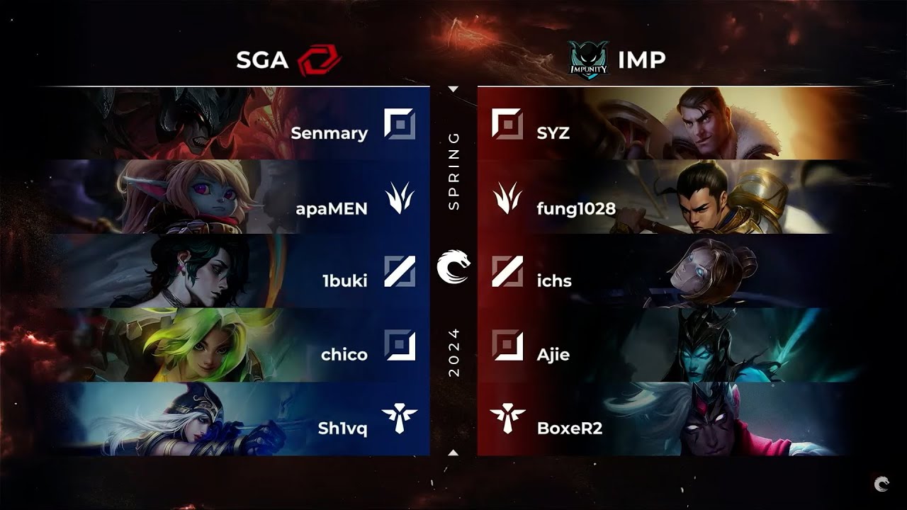 PCL 2024 Spring Week 7 Day1 SGA vs IMP game1 - YouTube