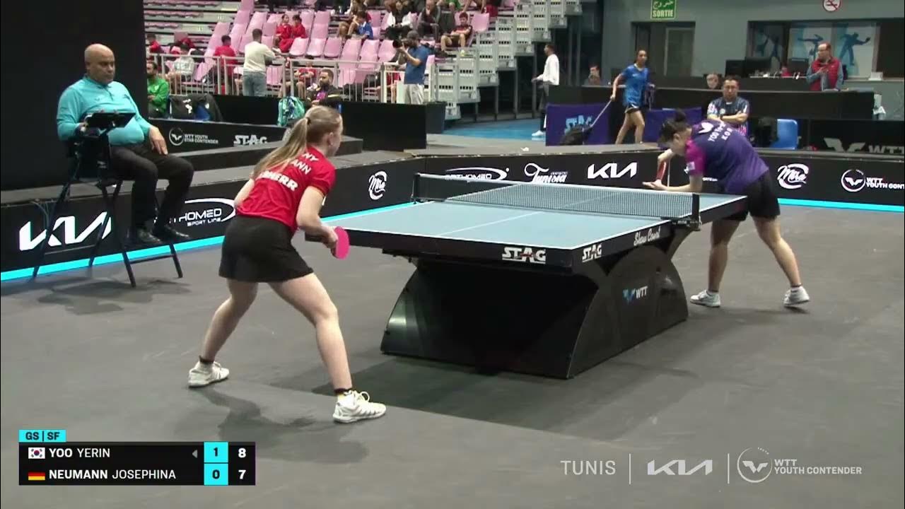 Josephina Neumann (GER) vs Yoo Yerin (KOR) | U17 SF | 2024 WTT Youth Contender Tunis - YouTube