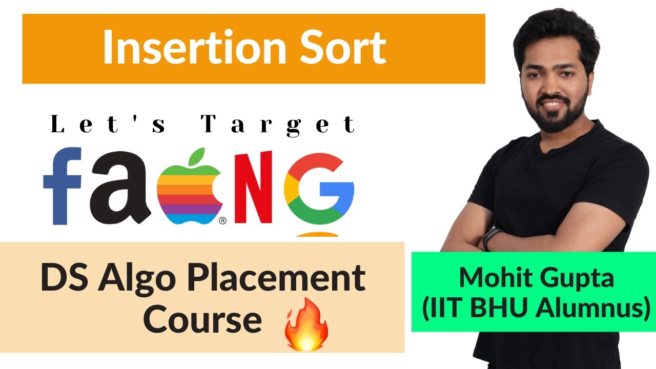 Lecture 16 - Insertion Sort || C++ DS Algo Placement Course - YouTube