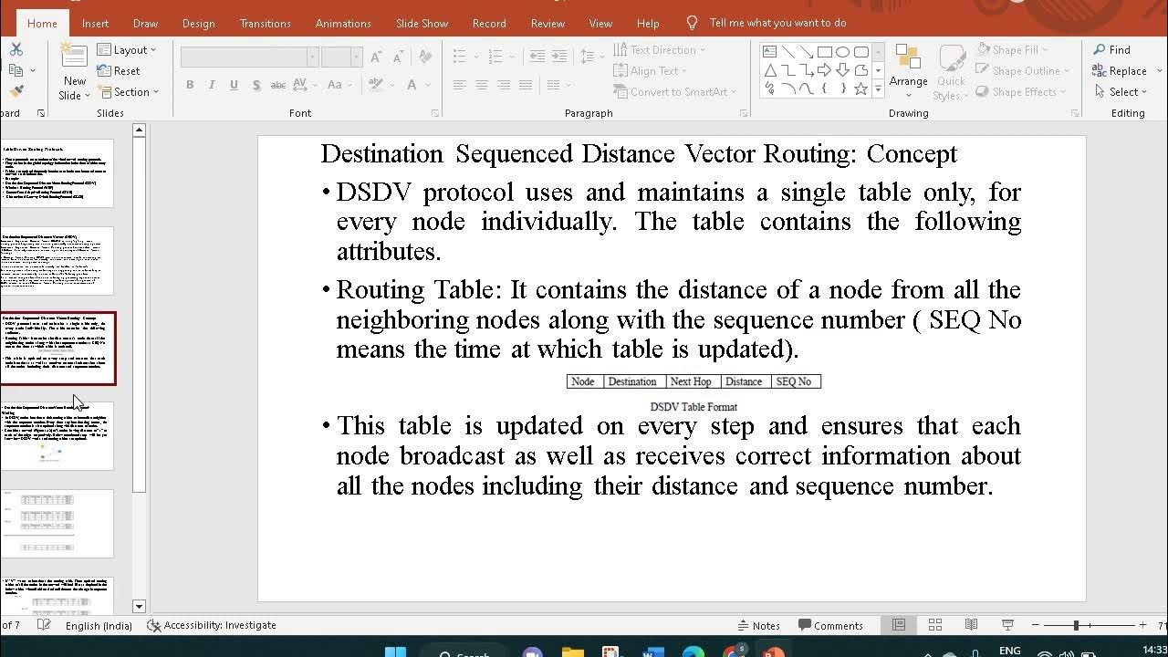 7 Table Driven routing protocols DSDV - YouTube