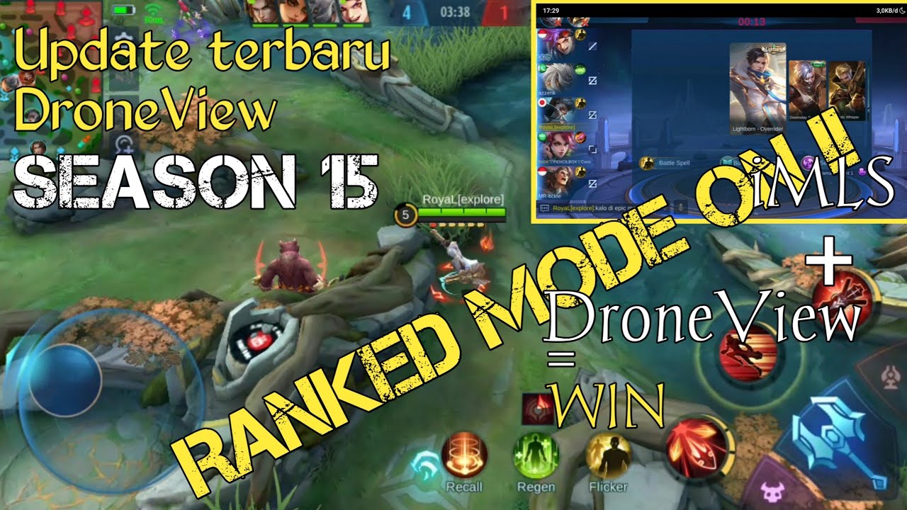 Gameplay Droneview + iMLS di RANK MODE | MOBILE LEGENDS : BANG-BANG ...