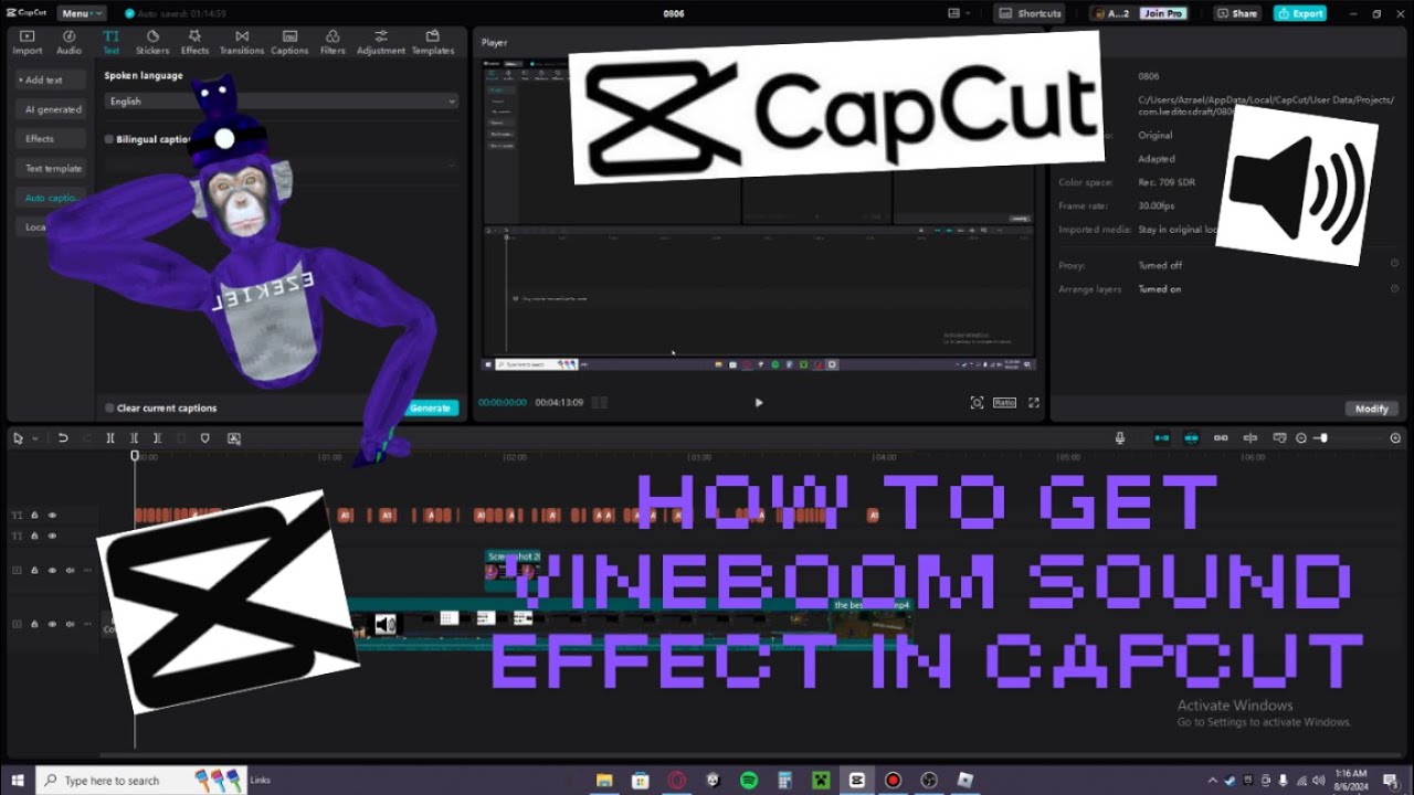 How to get a Vine Boom sound effect in CapCut (Pc) - YouTube