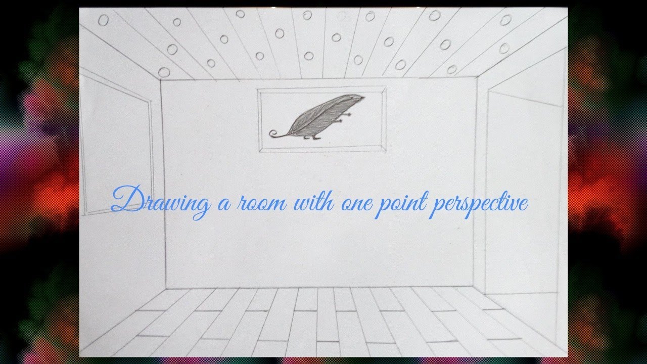 How to draw a room with one-point perspective for beginners (easy way ...