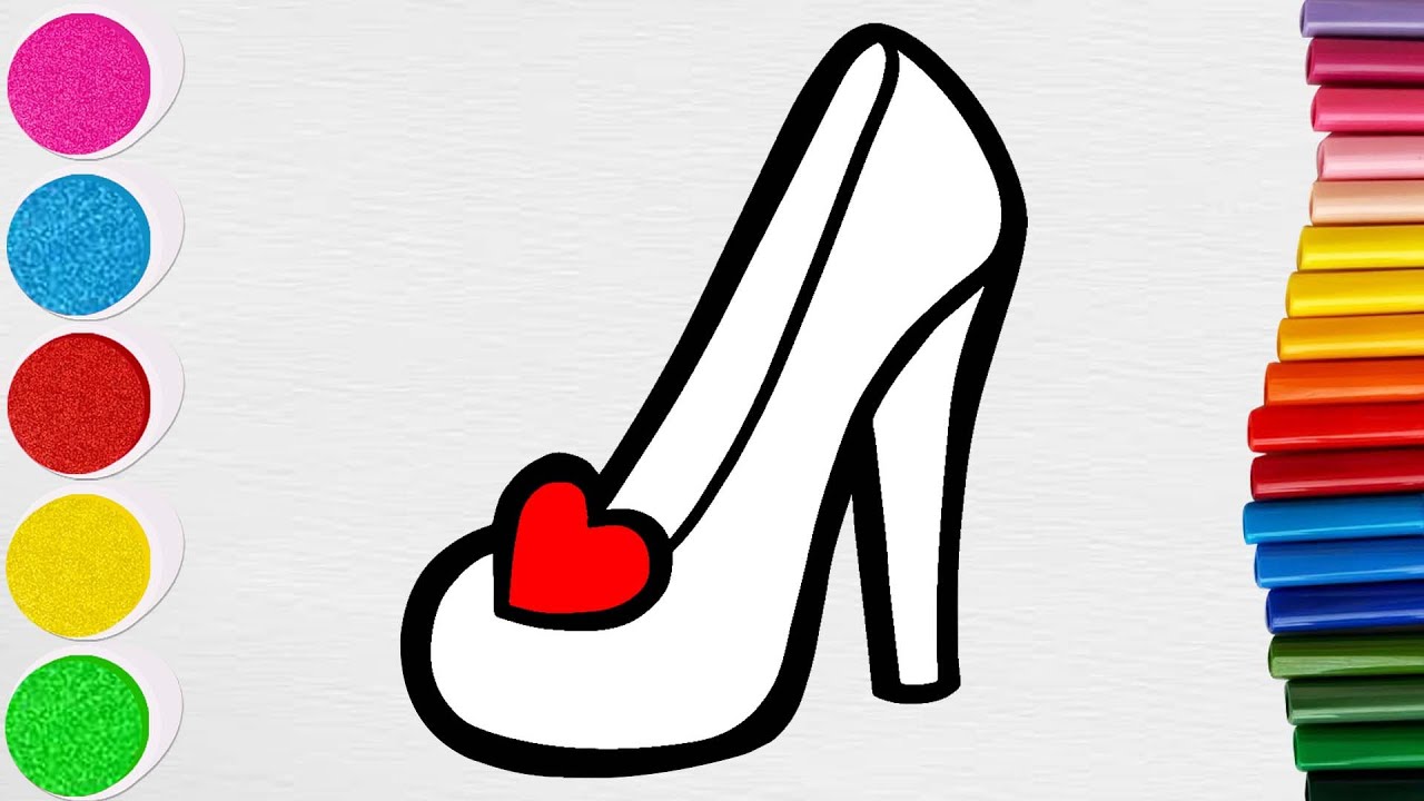 How to Draw a High Heel Shoe | Step by Step - YouTube