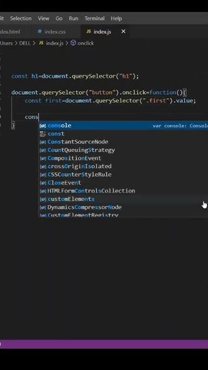 Dynamically adding first and last name using javascript #shorts - YouTube