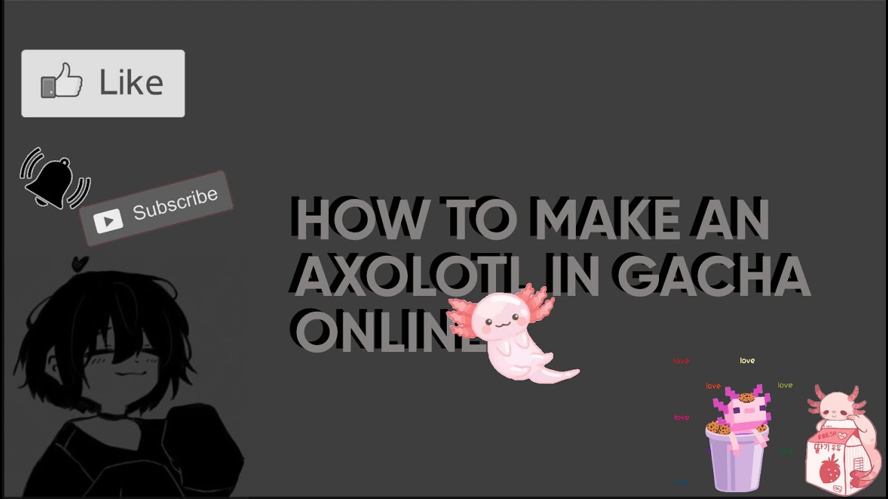 HOW TO MAKE AN AXOLOTL IN GACHA ONLINE - YouTube